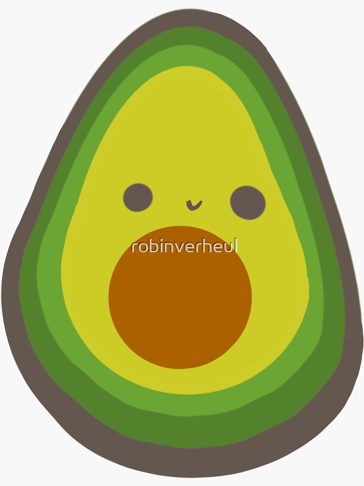 "cute avocado drawing " Sticker for Sale by robinverheul | Redbubble
