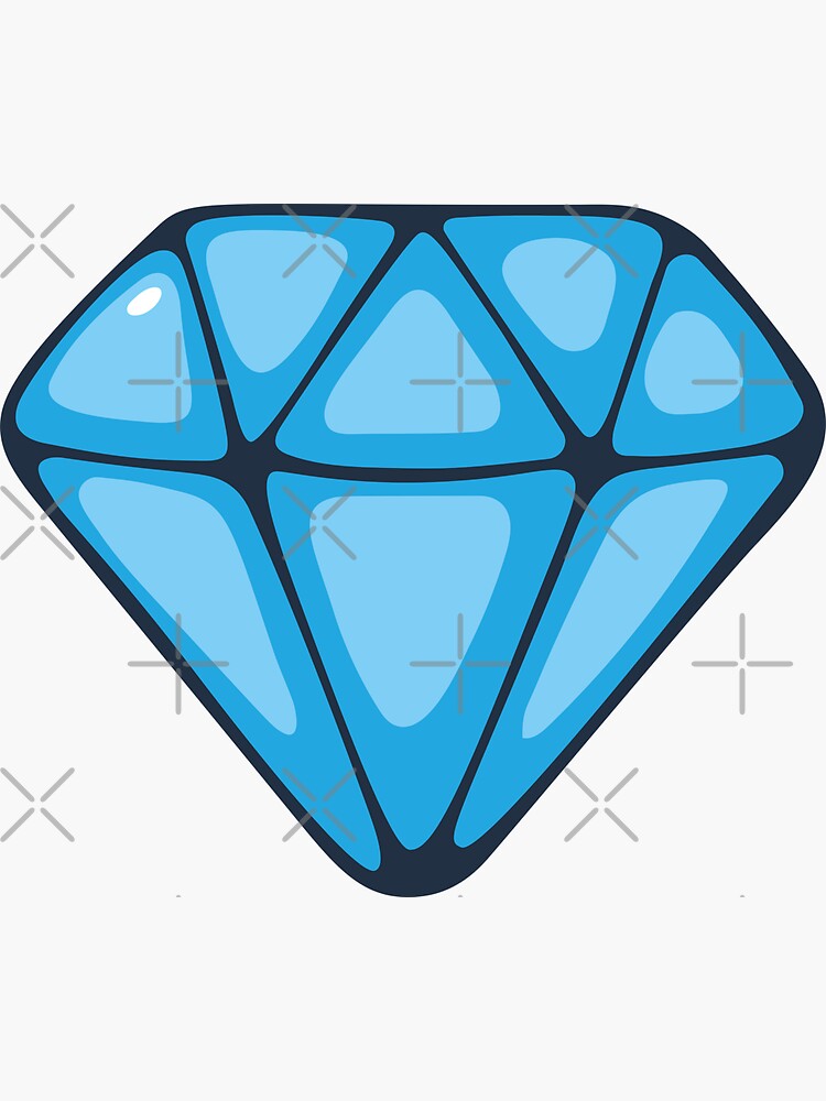 "Blue diamond" Sticker for Sale by Pisarovsky | Redbubble