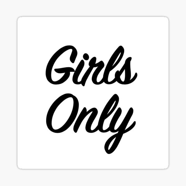 "Girls Only Black" Sticker for Sale by Emily-miranda | Redbubble