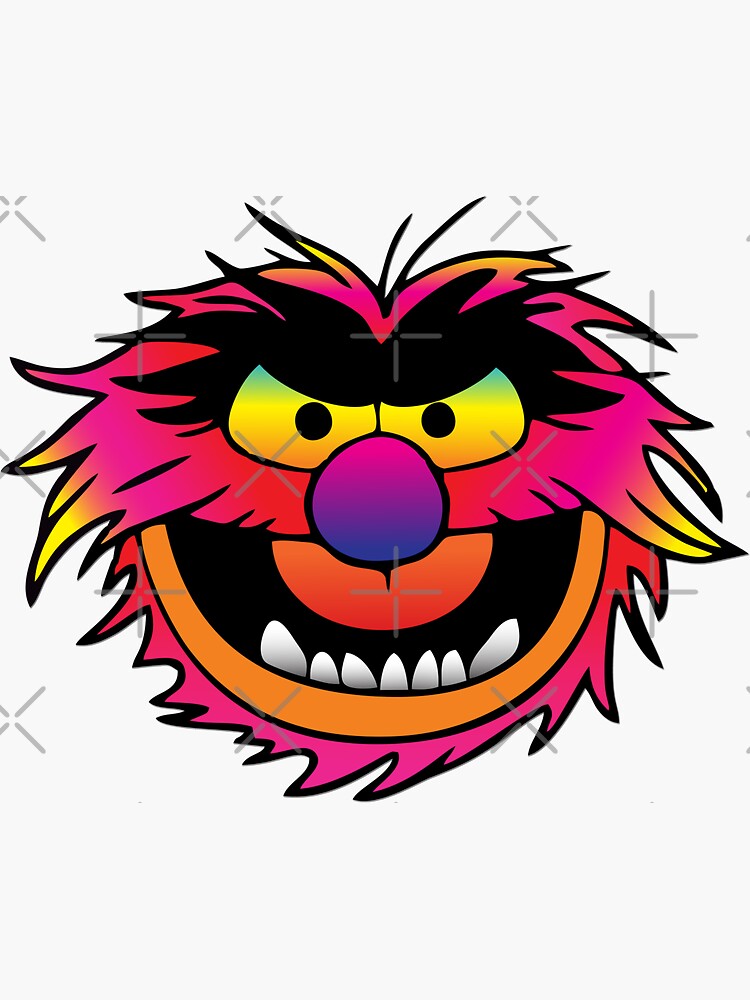 "Muppet Face Animal" Sticker by Hunter54nz | Redbubble