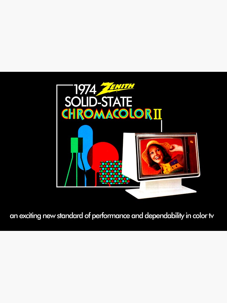 "ZENITH CHROMACOLOR II ADVERT" Sticker by ThrowbackAds | Redbubble