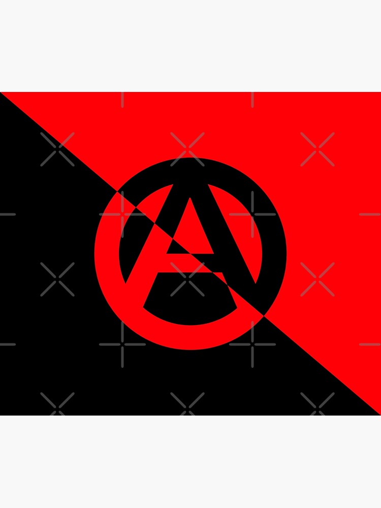 "Anarchy Circle-A on Anarcho-Syndicalism Color Inverted" Throw Blanket ...