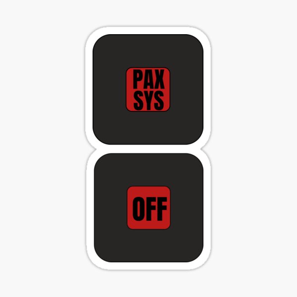 "PAX SYS OFF - Airplane panel of command" Sticker for Sale by garhoud ...