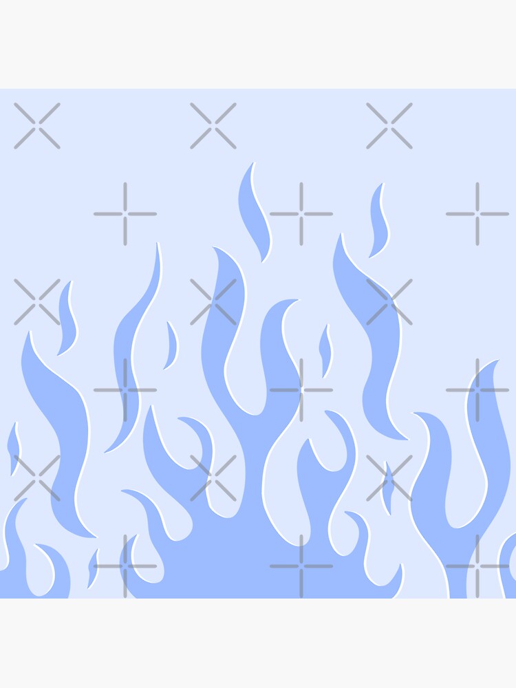 "blue flames" Sticker by shirasticker | Redbubble
