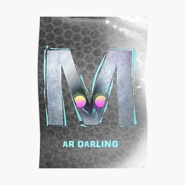 "AR Darling Font Iconic Charactography - M" Poster by Custranz | Redbubble