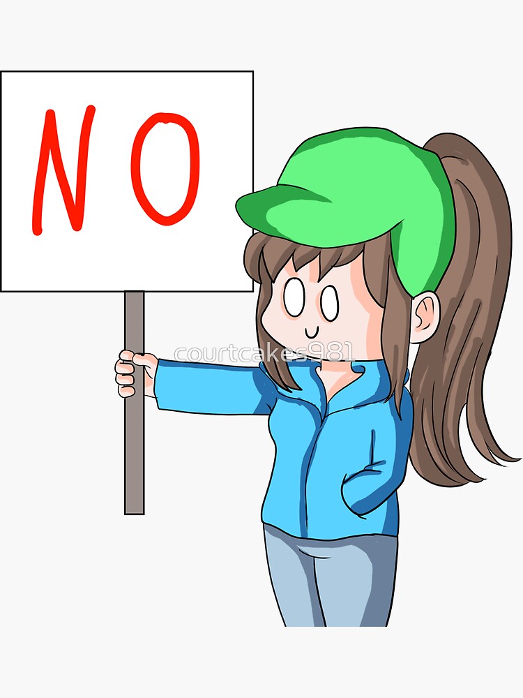 ""NO" sign " Sticker by courtcakes981 | Redbubble