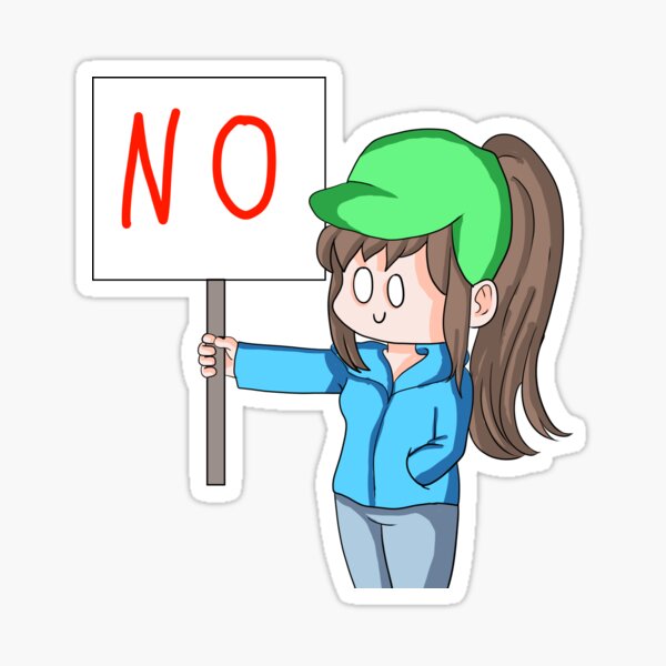 ""NO" sign " Sticker by courtcakes981 | Redbubble