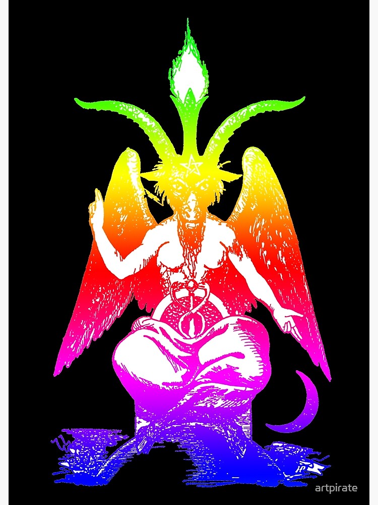 "Rainbow Pride Baphomet" Canvas Print by artpirate | Redbubble