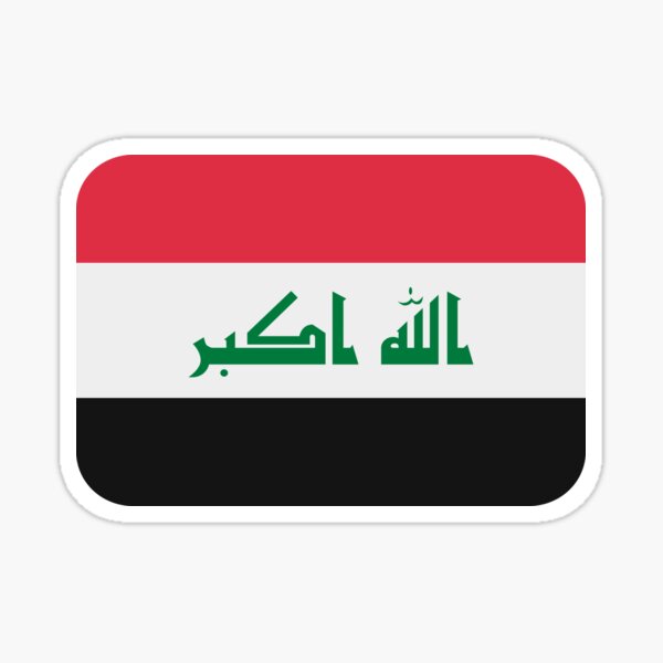" Iraq Flag Iraqi Independence Day Gift for Proud Iraqi" Sticker for ...