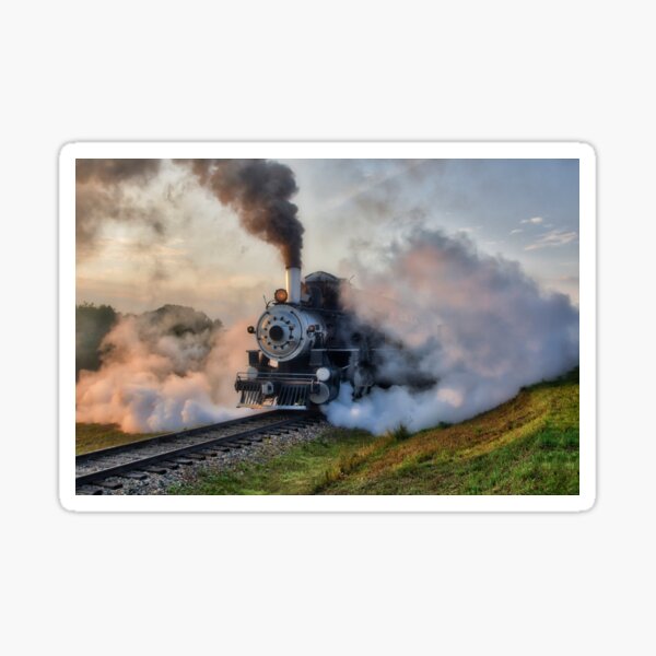 "Artistic Steamy Steam Train" Sticker by Shellyg61 | Redbubble