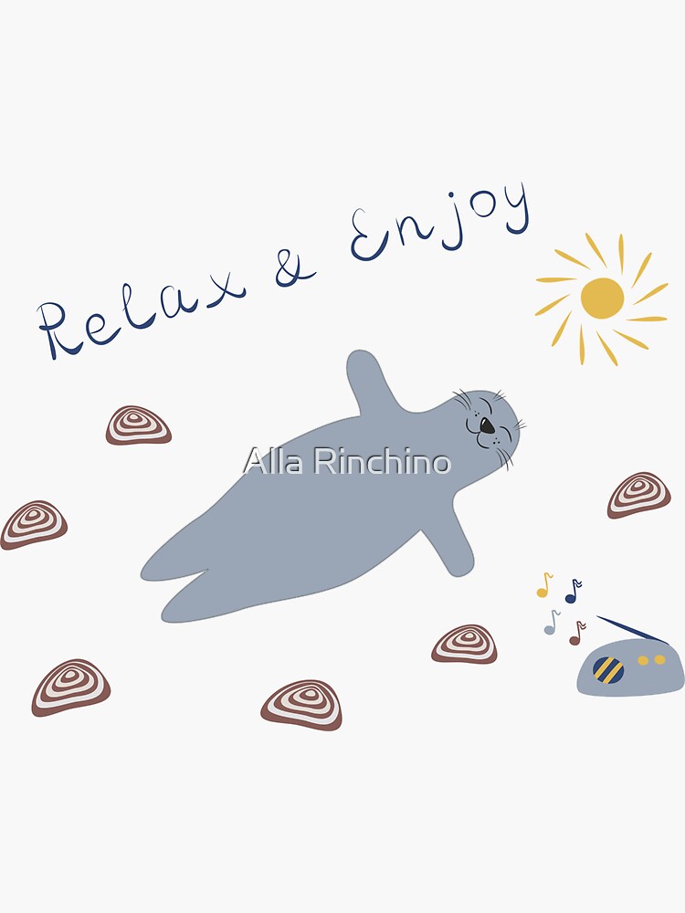 Pegatina for Sale con la obra «Bebé de dibujos animados sello» de ...