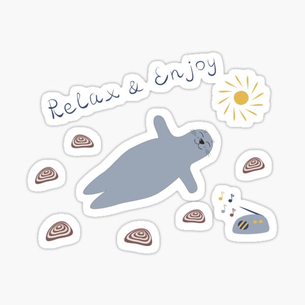 Pegatina for Sale con la obra «Bebé de dibujos animados sello» de ...