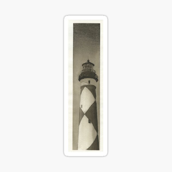"Cape Lookout lighthouse on the Outer Banks, North Carolina. Watercolor ...