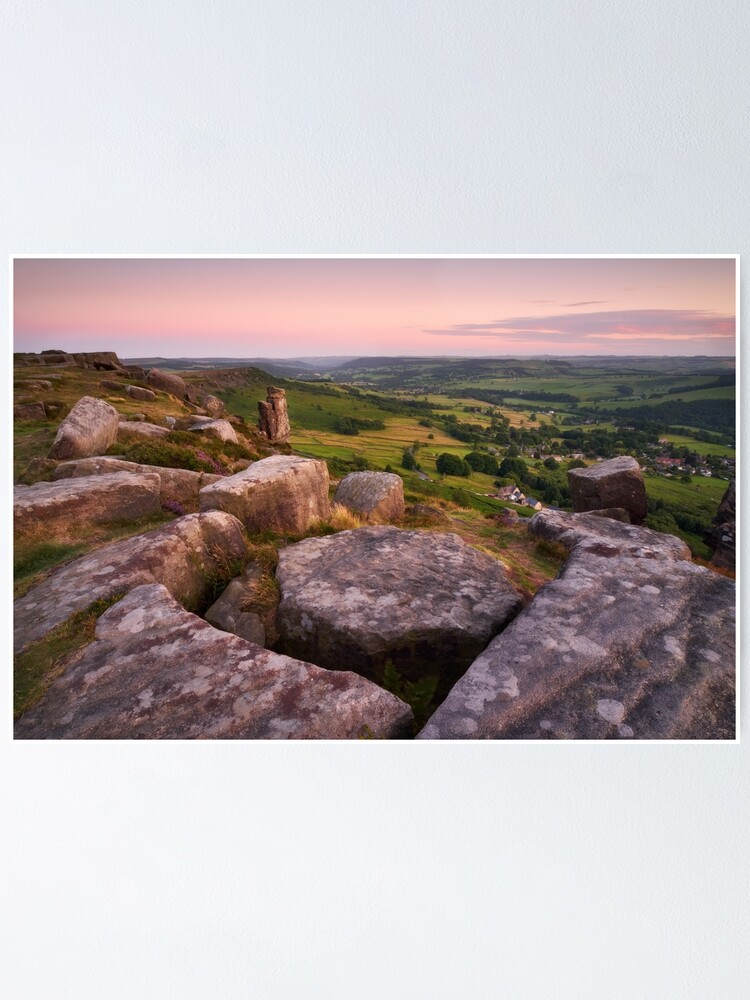 "Curbar Edge Sunset, Peak District" Poster for Sale by rnwhalley ...