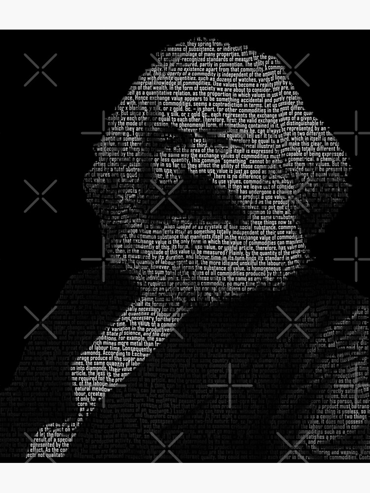 "Karl Marx Word Portrait - using a passage from 'Das Kapital'" Poster ...