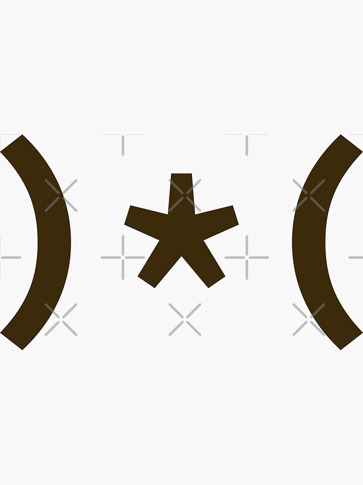 Pegatina «Arte Ascii de estrella de mar de chocolate» de SolarCross ...