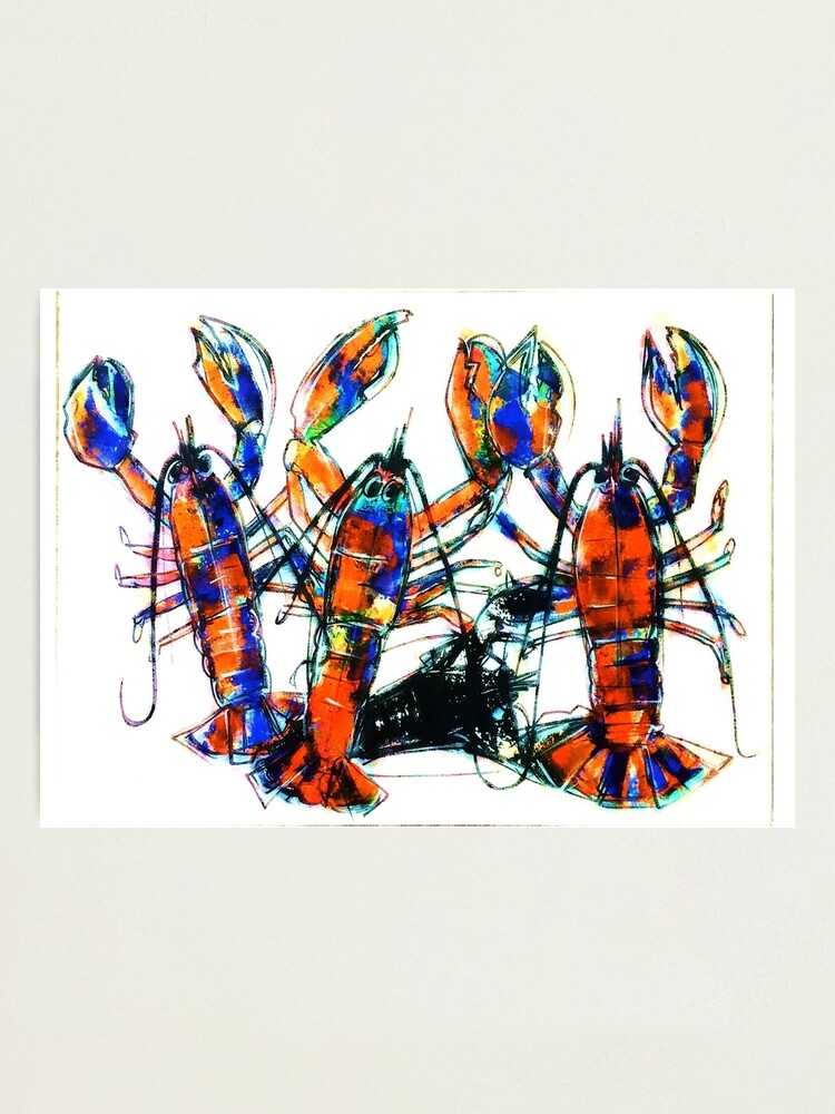 "Lobster Pop Art Urban Seafood Mr. Krabs Modern Art Orange Blue ...
