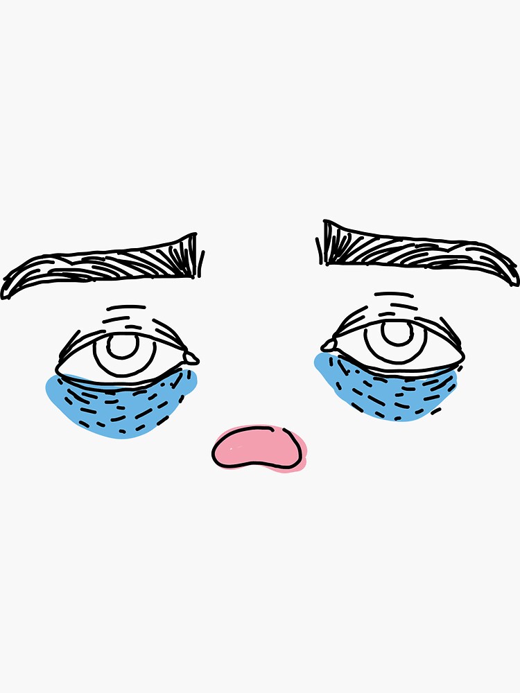 "Sleepy face" Sticker for Sale by marithvink | Redbubble