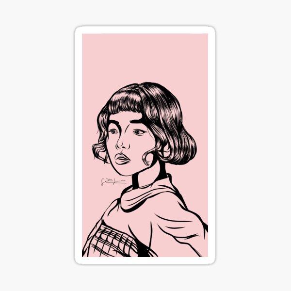 "Pinky" Sticker by Piecesofjames | Redbubble