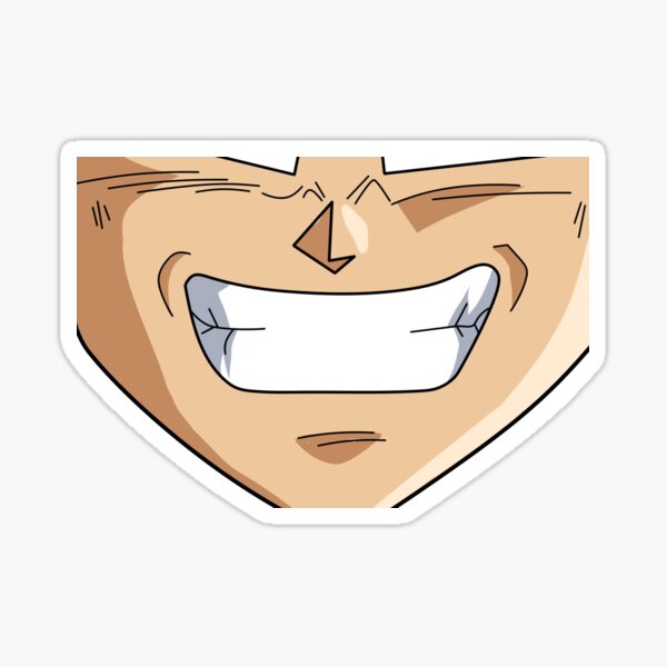 Vegeta Smile Stickers | Redbubble