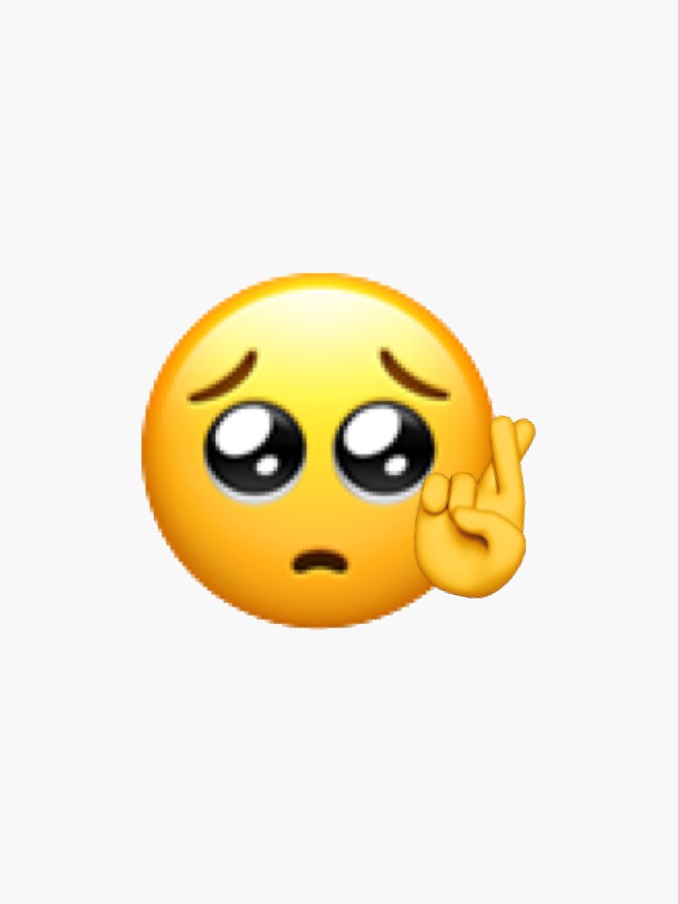 "Hope emoji sticker " Sticker for Sale by SendingSmiles | Redbubble