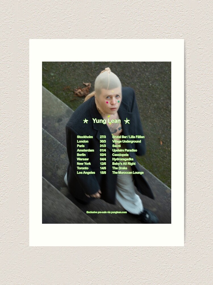 "Yung Lean Starz tour poster 2020" Art Print for Sale by josh85wilkins ...