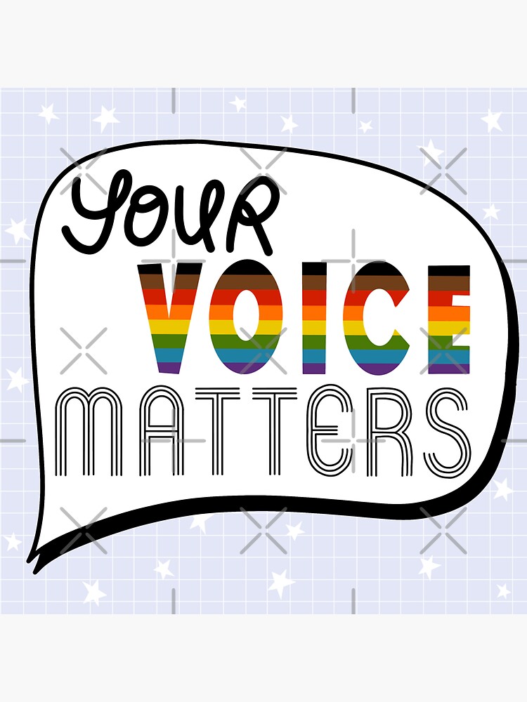 "Your Voice Matters with background" Sticker for Sale by Createbyrachel ...