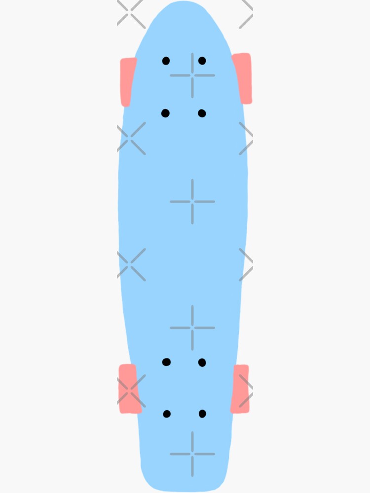"Penny board" Sticker for Sale by Mimi-doodles | Redbubble