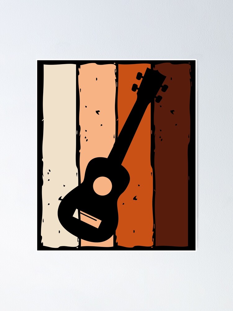 "Vintage Ukulele | Uke Retro Guitar Guitars Music" Poster by ...