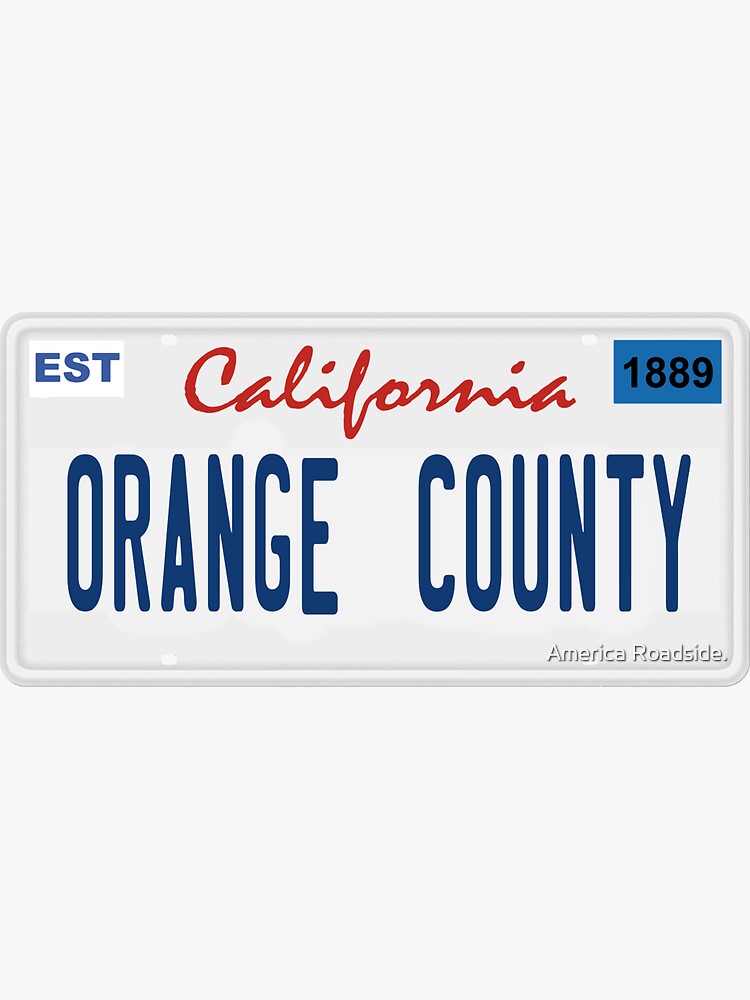"Orange County - California." Sticker for Sale by ishore1 | Redbubble