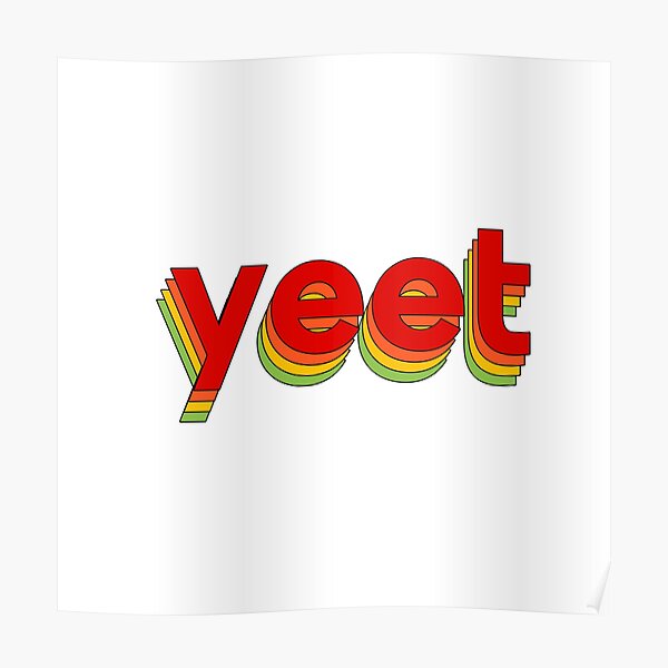 "Yeet colorful Aesthetic Modern" Poster by TopDesignArt | Redbubble