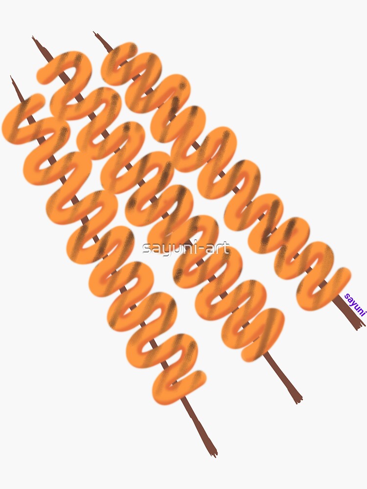 "BBQ Series - isaw" Sticker for Sale by sayuni-art | Redbubble