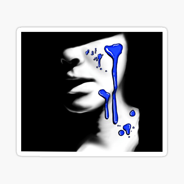 "Drip: #2 (Blue)" Sticker for Sale by anyathompsonart | Redbubble