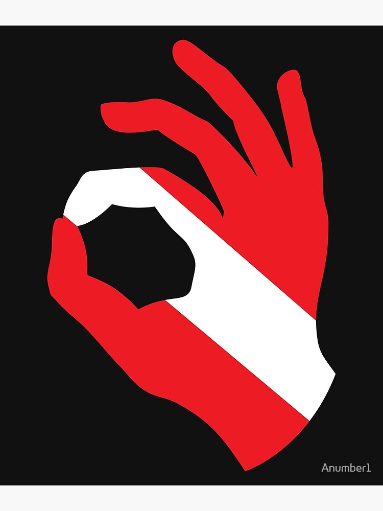"Scuba Diving Gift Diving Hand Symbol Ok Sign" Poster by Anumber1 ...