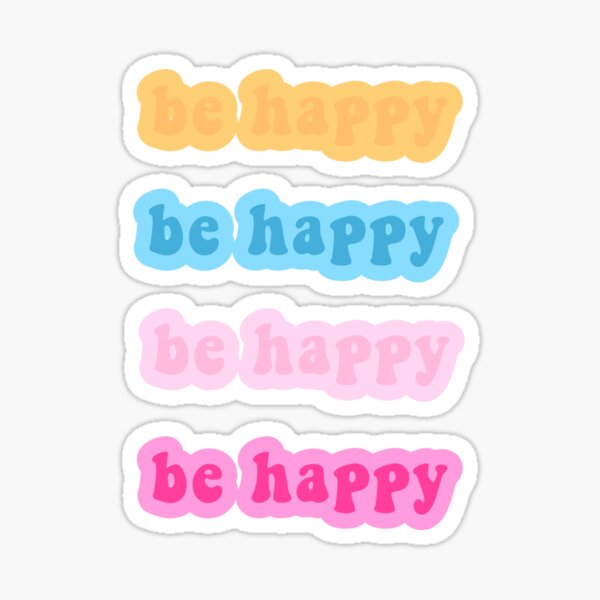 "be happy sticker pack" Sticker for Sale by JaLyssax | Redbubble