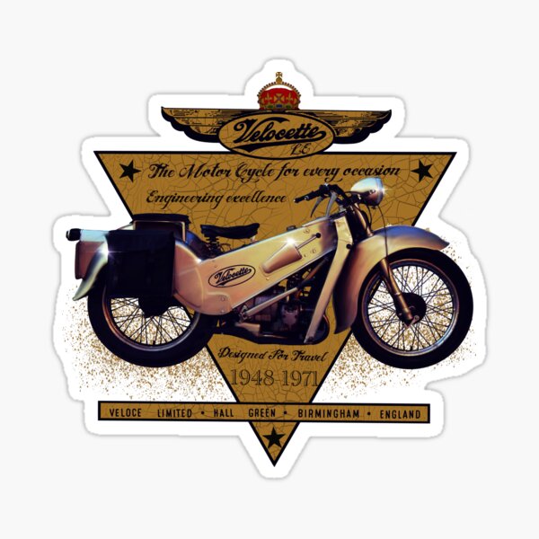 "The Gorgeous Velocette LE Motorcycle Design by MotorManiac" Sticker ...