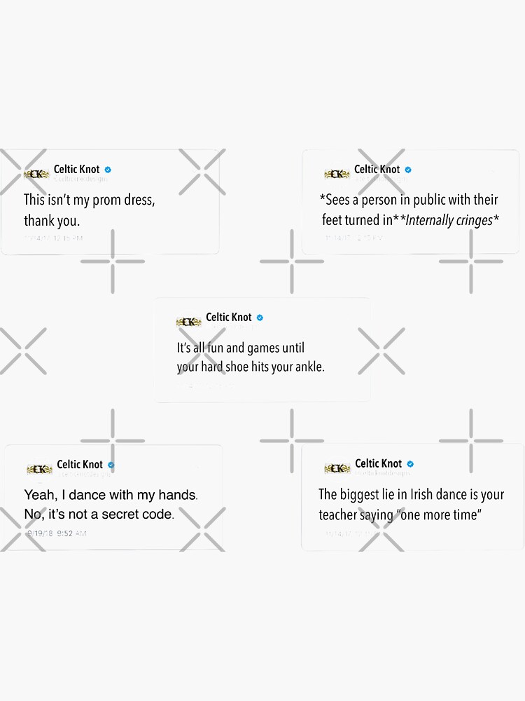 "Irish dance tweet sticker pack" Sticker for Sale by manrosem | Redbubble