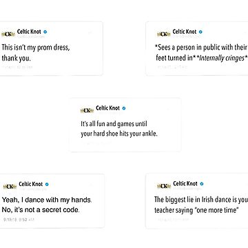 "Irish dance tweet sticker pack" Sticker for Sale by manrosem | Redbubble