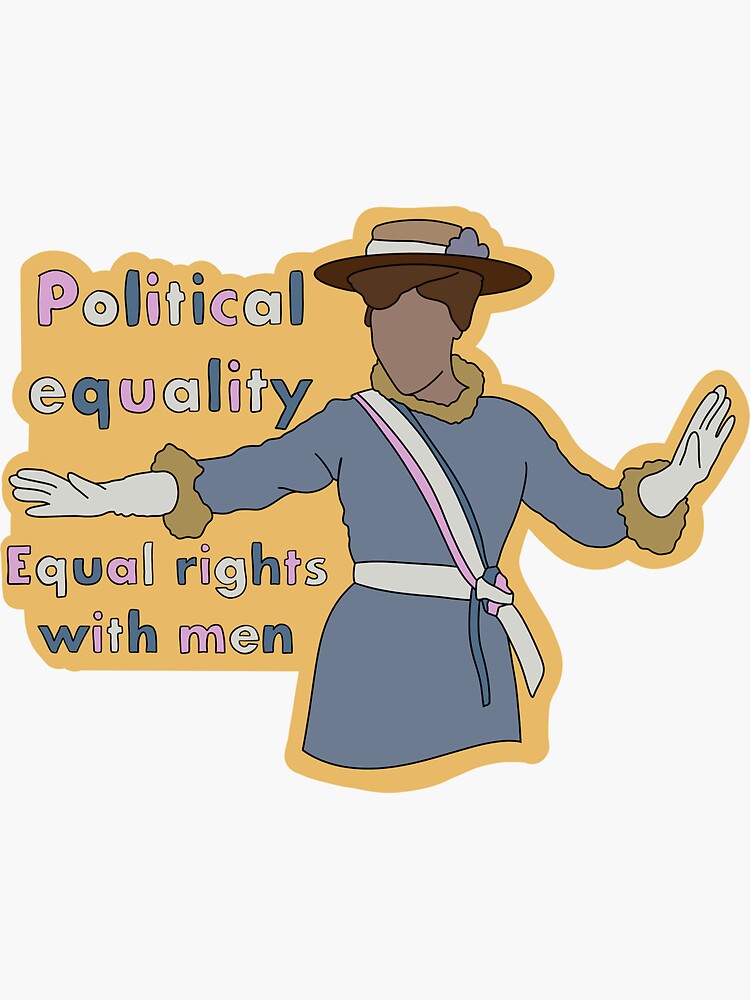 "Political Equality " Sticker for Sale by StudioBec | Redbubble
