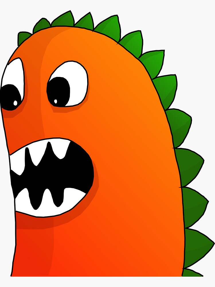 "Red monster" Sticker for Sale by Aggieprints | Redbubble