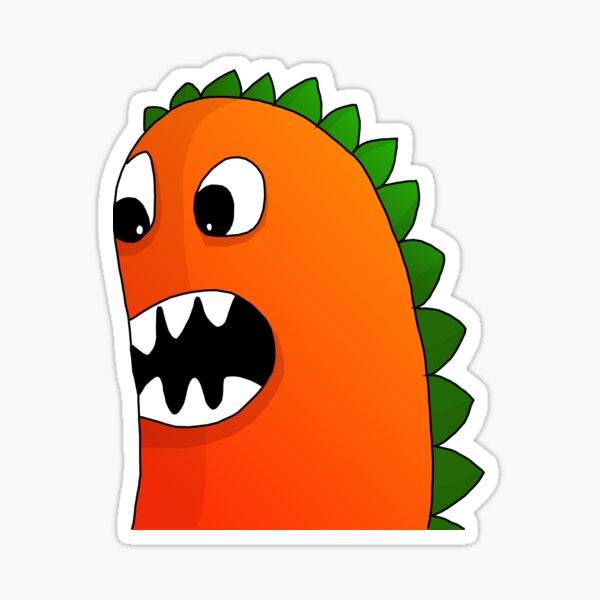 "Red monster" Sticker for Sale by Aggieprints | Redbubble