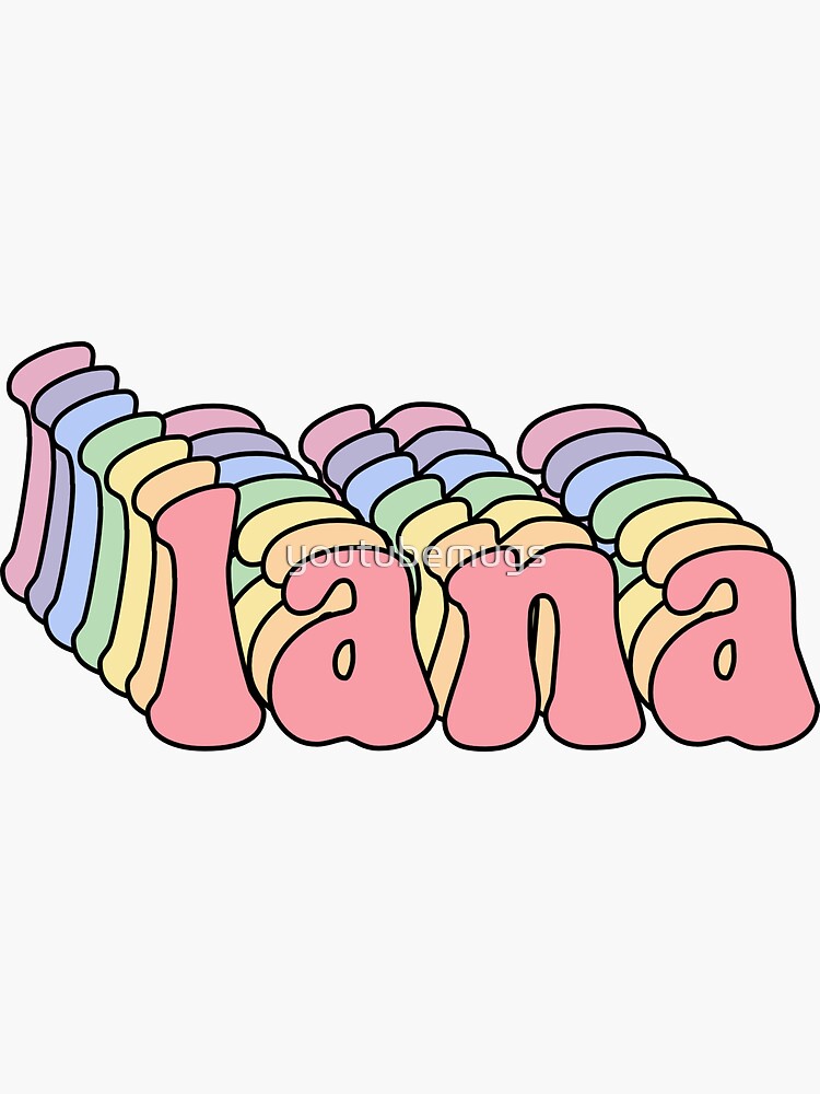 "lana name sticker" Sticker for Sale by youtubemugs | Redbubble