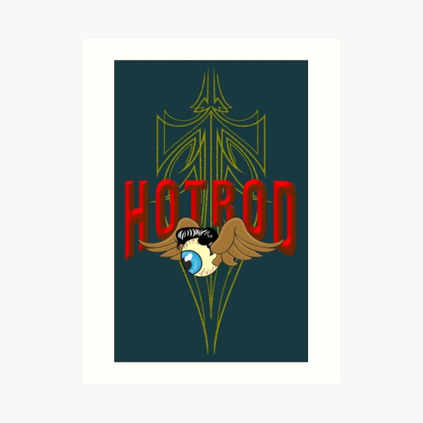 "Flying Eyeball Hot Rod" Art Print by Toxico13 | Redbubble