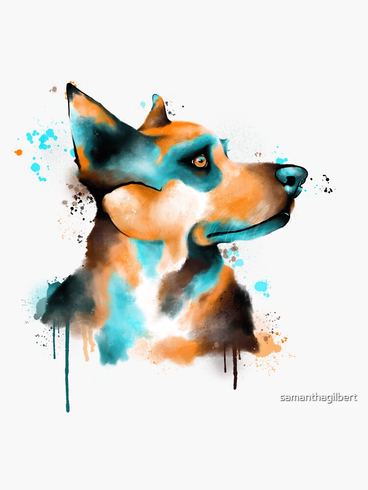 "Blue Heeler - Mad Max Dog" Sticker for Sale by samanthagilbert | Redbubble