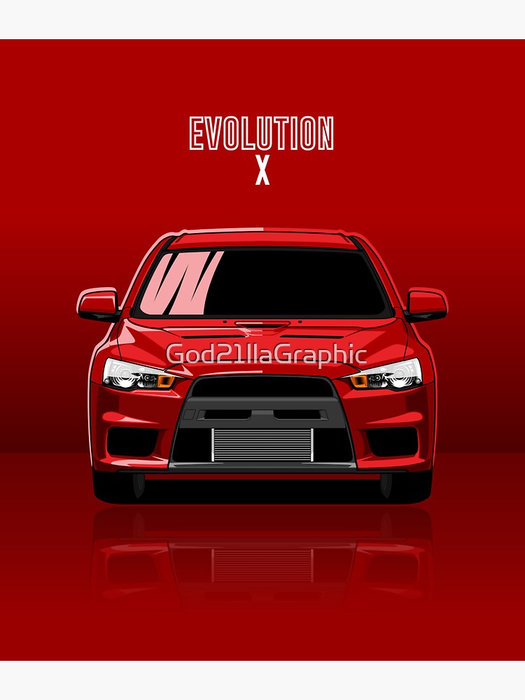 "Evo X" Sticker by God21llaGraphic | Redbubble
