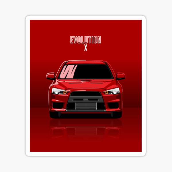 "Evo X" Sticker by God21llaGraphic | Redbubble