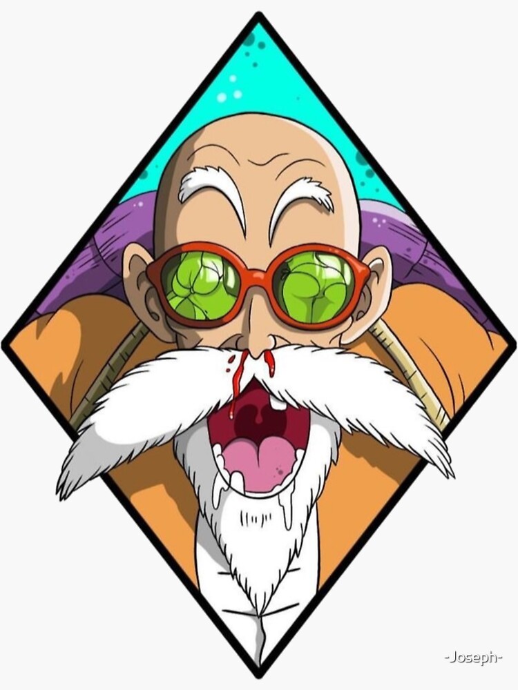 "Master roshi " Sticker for Sale by -Joseph- | Redbubble