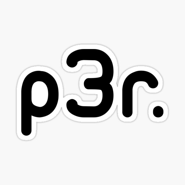 "P3r." Sticker by petersaarland | Redbubble