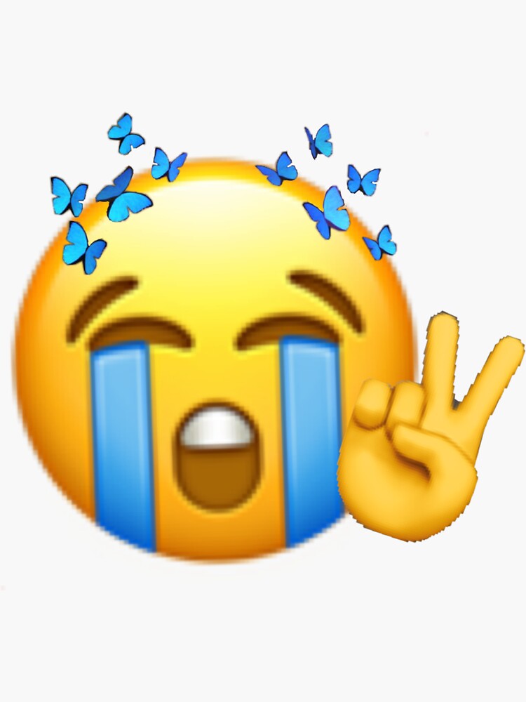 "sad emoji sticker" Sticker for Sale by lydiaxdesigns | Redbubble