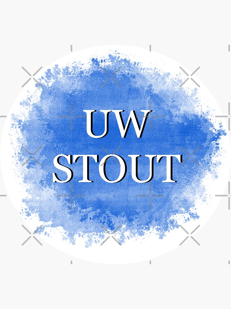 "UW Stout" Sticker for Sale by rlockman | Redbubble